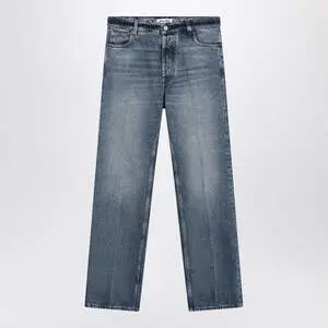 Miu Miu Stone-washed Denim Trousers - Blue