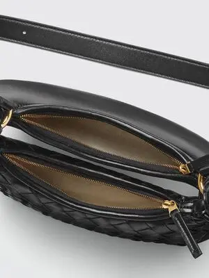 Bottega Veneta Woven Leather Crossbody Bag - Black