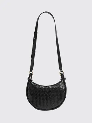 Bottega Veneta Woven Leather Crossbody Bag - Black