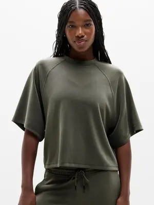Athleta Seasoft Crew Neck Relaxed Fit T-shirt - Jungle