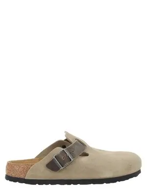BIRKENSTOCK Sabot "boston" In Suede - Brown