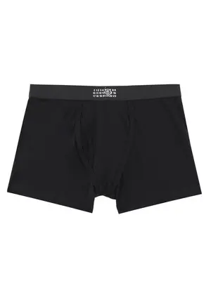 MAISON MARGIELA Boxer In Cotone Con Logo - Black