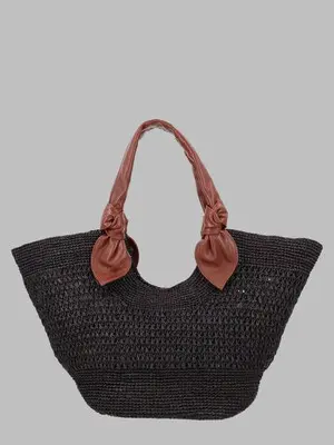 Hereu Borsa Intrecciata In Raffia