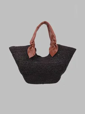Hereu Borsa Intrecciata In Raffia