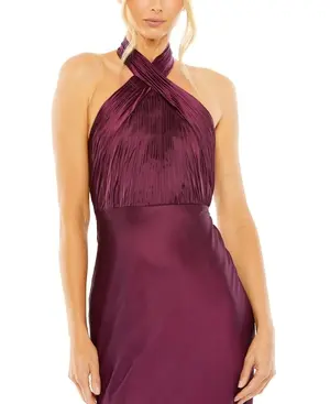 Mac Duggal High Neck Open Back Gown