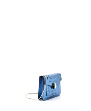 BVLGARI Small Serpenti Forever Square Shoulder Bag Metallic Leather