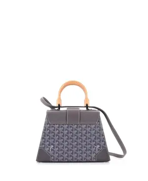 Goyard Pm Saigon Top Handle Bag Coated Canvas With Leather