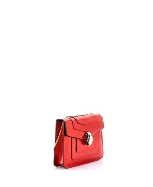 BVLGARI Small Serpenti Forever Square Shoulder Bag Metallic Leather