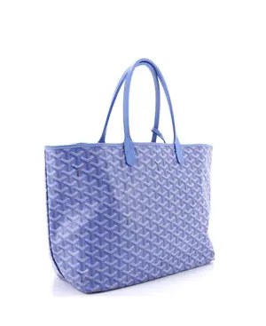 Goyard Pm Saint Louis Reversible Tote Coated Canvas And Printed Canvas - Blue