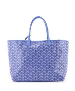Goyard Pm Saint Louis Reversible Tote Coated Canvas And Printed Canvas - Blue