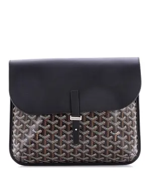 Goyard Coursier Messenger Bag Coated Canvas And Leather - Black