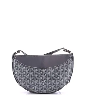 Goyard Hirondelle Shoulder Bag Coated Canvas And Leather - Gray