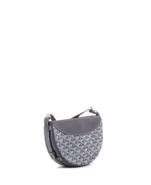Goyard Hirondelle Shoulder Bag Coated Canvas And Leather - Gray