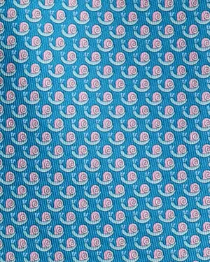 FERRAGAMO Silk Classic Snail Neck Tie - F. Celeste