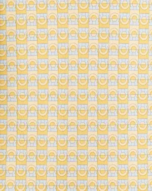 FERRAGAMO Silk Gancini Grid Neck Tie - F. Giallo