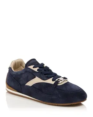 FERRAGAMO Sophie Gancini Suede Sneakers