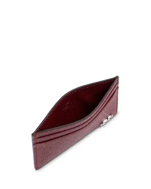 Valentino Garavani Vlogo Signature Leather Card Case - Red