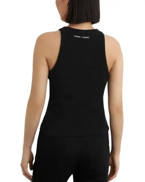 REISS Sleeveless Waffle Knit Top