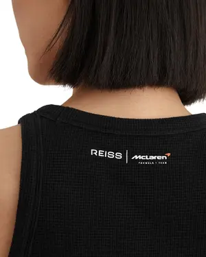 REISS Sleeveless Waffle Knit Top