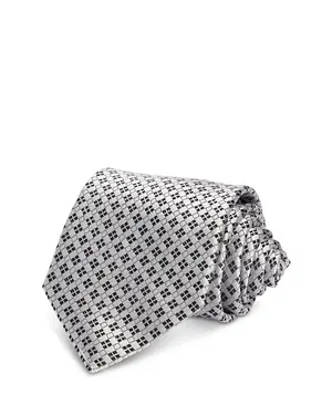 Bloomingdale'S Silk Classic Geometric Tie Exclusive - Grey