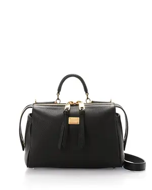 Dolce & Gabbana Leather Top Handle Bag - Black