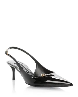 Dolce & Gabbana Pointed Slingback Pumps - Black