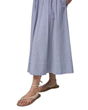 Donna Karan New York Cotton Stripe Maxi Skirt