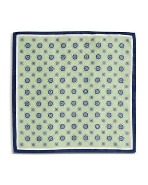 Bloomingdale'S Medallion Silk Pocket Square Exclusive - Green