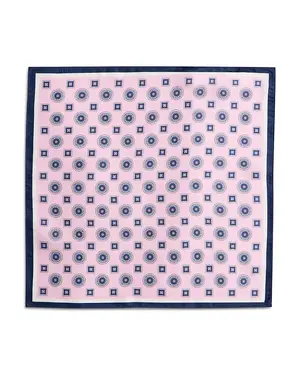 Bloomingdale'S Medallion Silk Pocket Square Exclusive - Pink