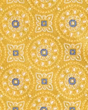 Bloomingdale'S Silk Classic Medallion Neck Tie - Yellow