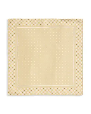 Bloomingdale'S Geometric Dot Silk Pocket Square Exclusive - Yellow