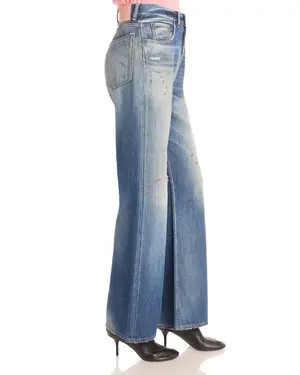 Acne Studios 2021f Mid Rise Wide Leg Jeans - Mid Blue