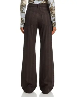 Acne Studios Plaid Wool Blend Trousers
