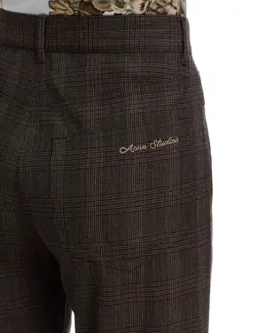 Acne Studios Plaid Wool Blend Trousers