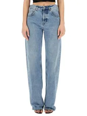 Saint Laurent 100% Cotton Mini Jeans - Denim