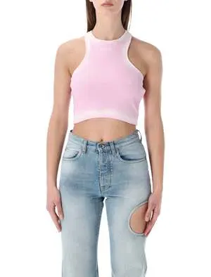 Off-White Stylish Woman's Mini Top - Pink