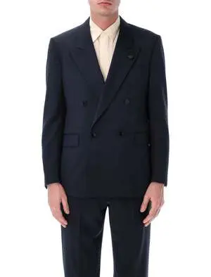 LARDINI Lardini Double-breasted Four-button Blazer Blue