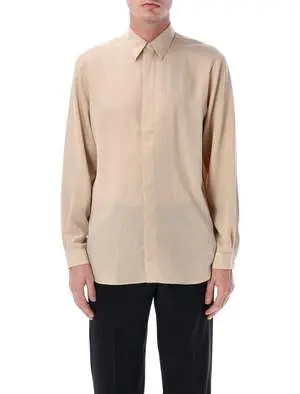 LARDINI Oversized Shirt - Beige