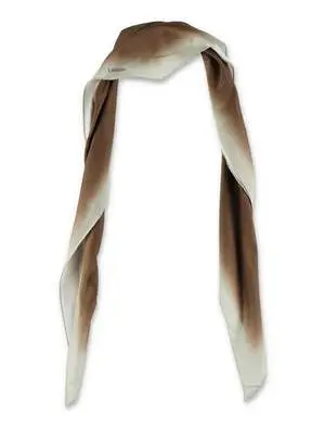 LARDINI Lettering Logo Scarf - Brown