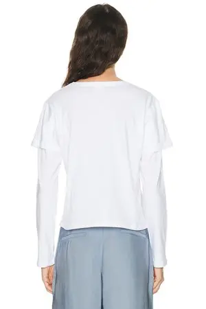 LESET Margo Layered Long Sleeve Tee