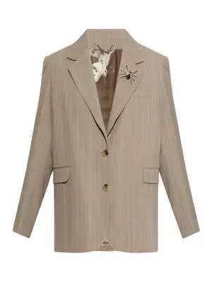 GOLDEN GOOSE Wool Blazer With Appliqué Details