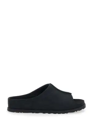 UGG Waterproof Nubuck Slip-on Slide Sandals - Black