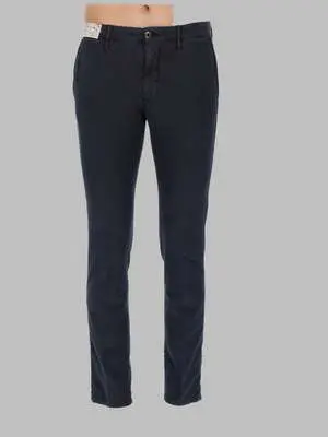 Incotex Tailored Cotton Blend Trousers With Signature Logo