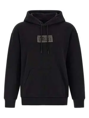MAISON MARGIELA Cotton Hoodie With Central Pocket - Black