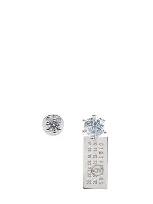 MAISON MARGIELA Numeric Charm Band Earrings - Silver