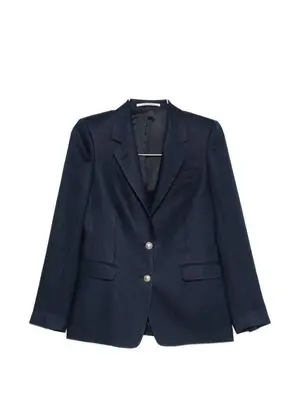 Tagliatore Single-button Linen Blazer - Navy