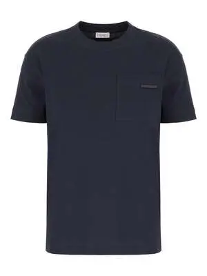 Brunello Cucinelli Classic Cotton T-shirt With Pocket Regular Fit