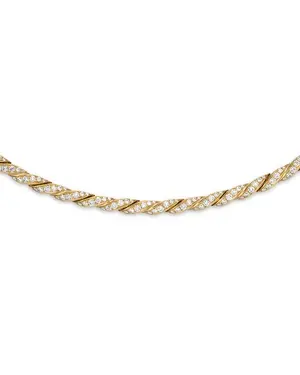 David Yurman Sculpted Cable Flex Necklace - Gold