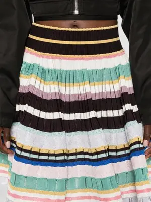 Alaïa Striped Mini Skirt