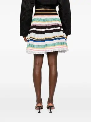 Alaïa Striped Mini Skirt